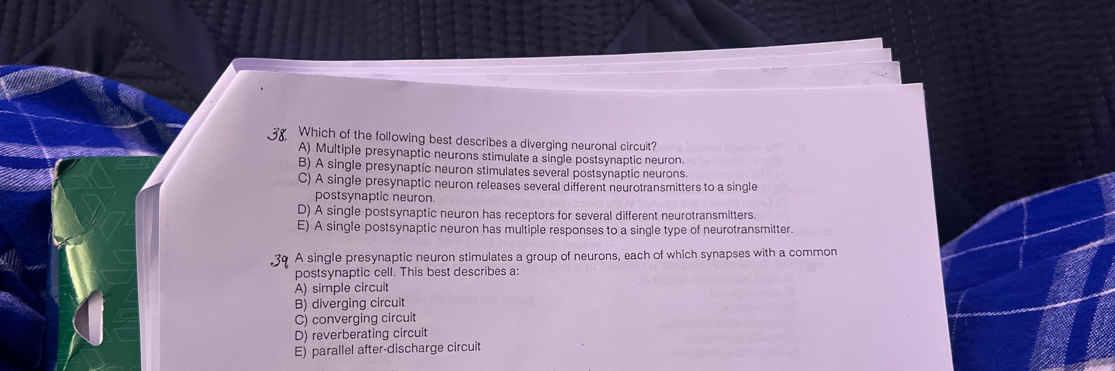 Solved Which of the following best describes a diverging | Chegg.com