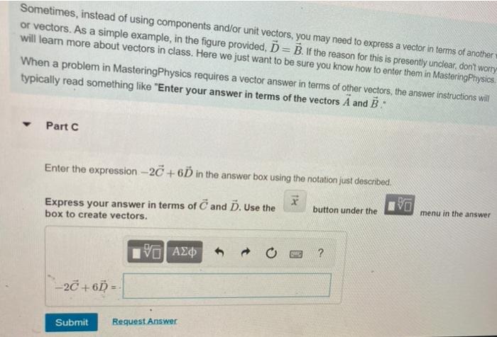 Part A Using component notation, enter the vector B | Chegg.com