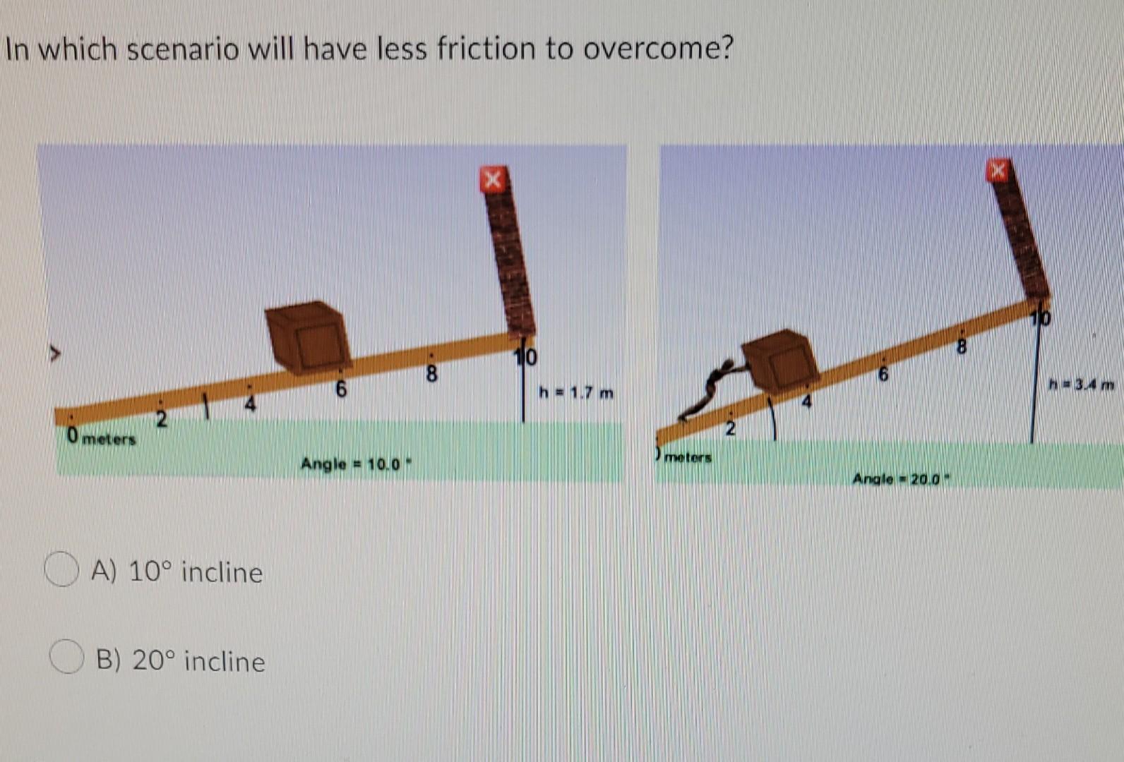 Solved In which scenario will have less friction to | Chegg.com
