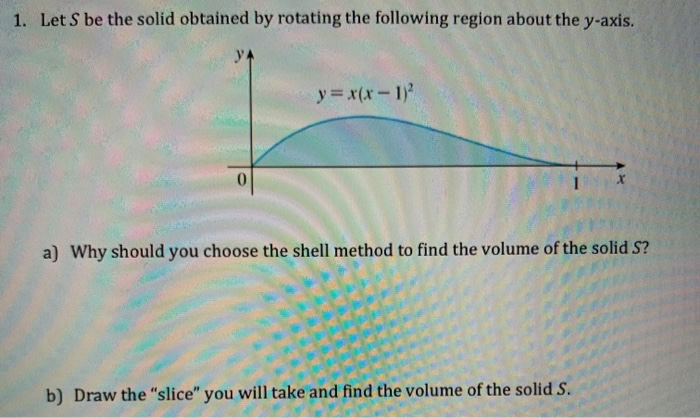 Solved 1. Let S be the solid obtained by rotating the | Chegg.com