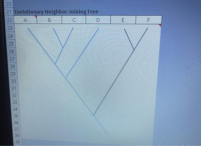 Distance Matrix Evolutionary Neighbor-Joining | Chegg.com