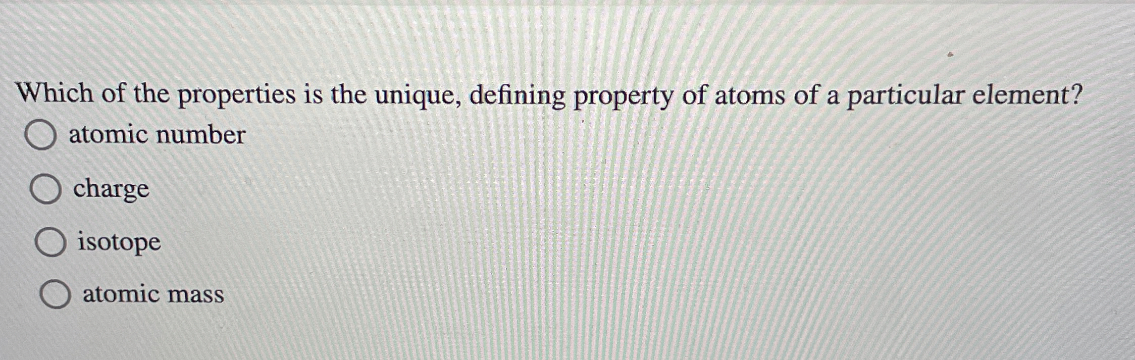 Solved Which of the properties is the unique, defining | Chegg.com
