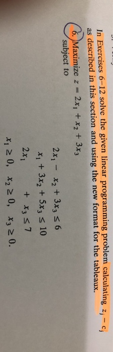Solved In Exercises 6 12 Solve The Given Linear Programming 9505