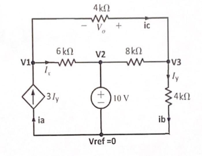 Solved Using node voltage or mesh analysis, please find | Chegg.com