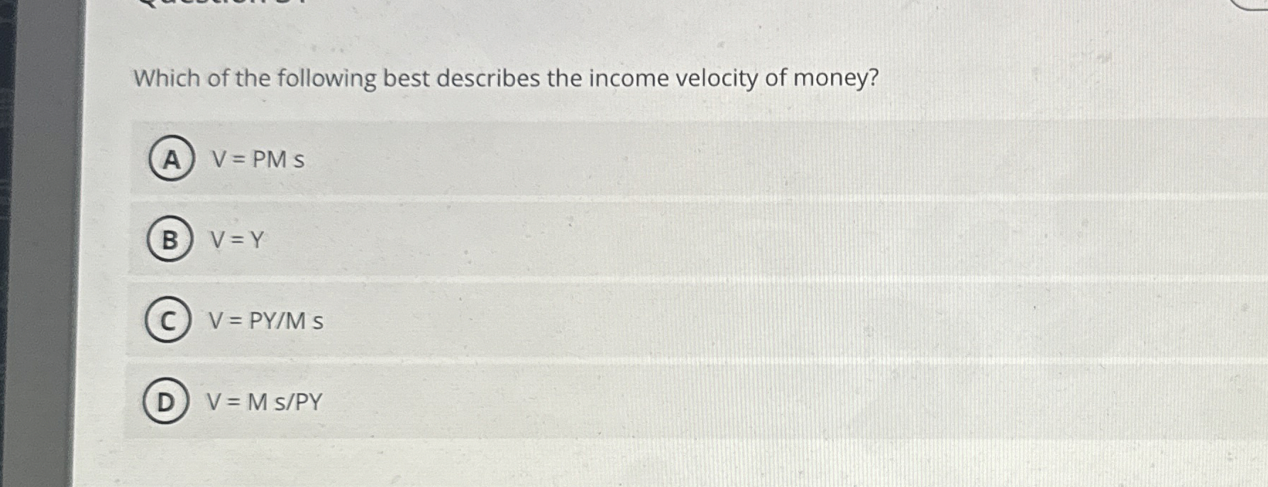 Solved Which of the following best describes the income | Chegg.com
