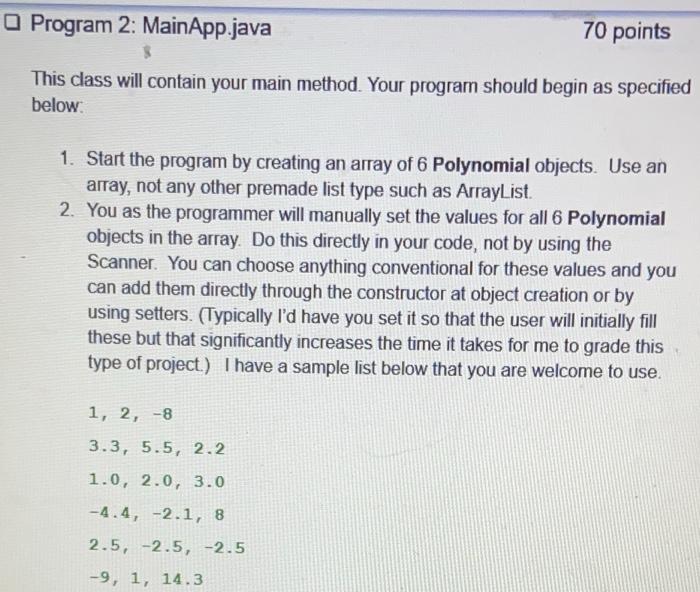Solved This is all Java. It is a polynomial storage and | Chegg.com