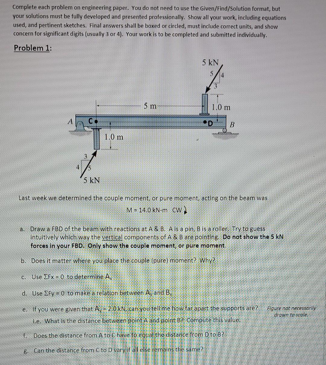 Solved Complete each problem on engineering paper. You do | Chegg.com