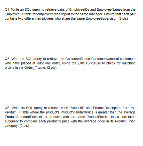 Solved Q4. ﻿Write an SQL query to retrieve pairs of | Chegg.com