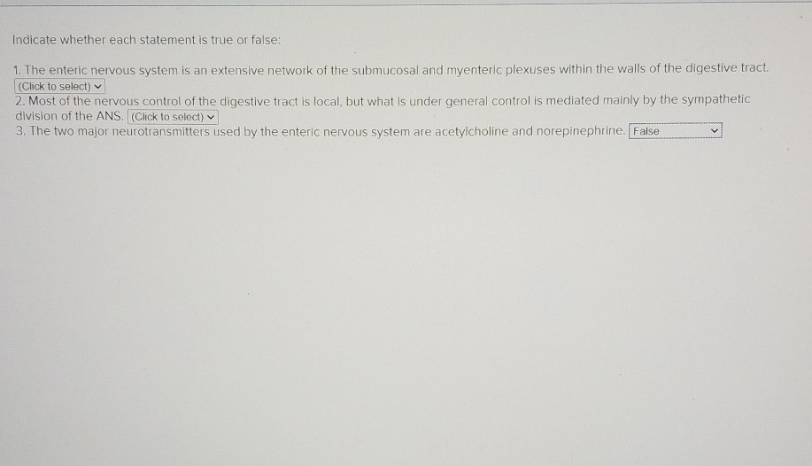 Solved Indicate whether each statement is true or false: 1. | Chegg.com