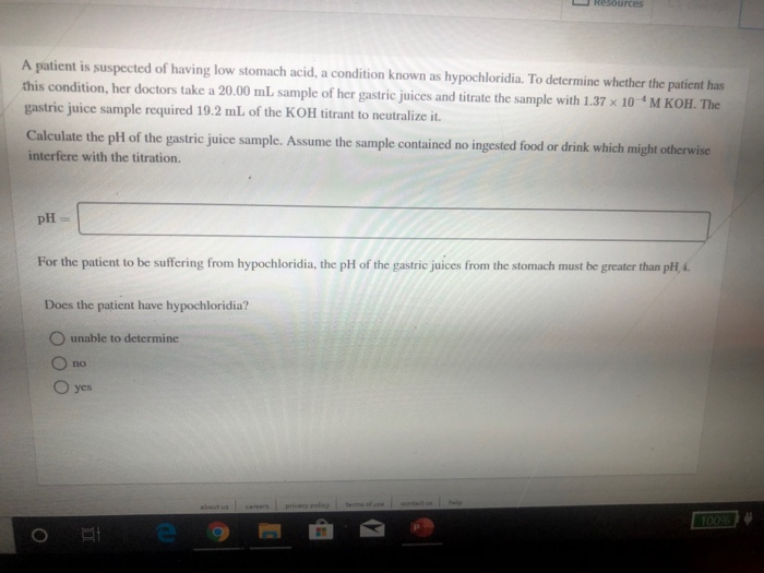 Solved Resources A patient is suspected of having low | Chegg.com