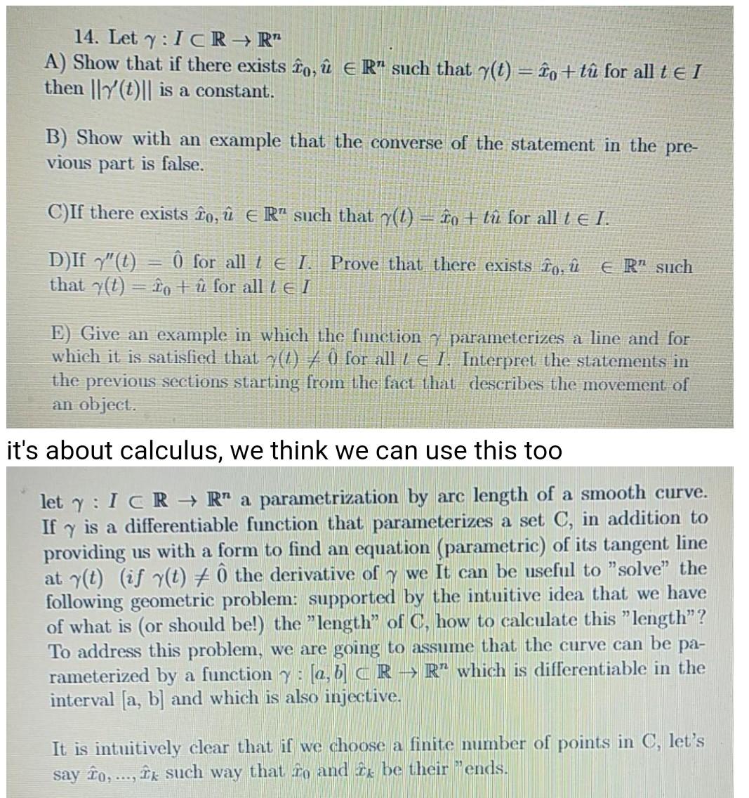 Solved 14. Let y:ICRR A) Show that if there exists ĉo, î € | Chegg.com Solved 14. Let y:ICRR A) Show that if there exists ĉo, î € | Chegg.com