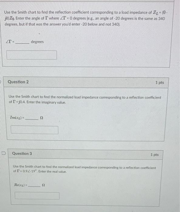 Solved Use the Smith chart to find the reflection | Chegg.com