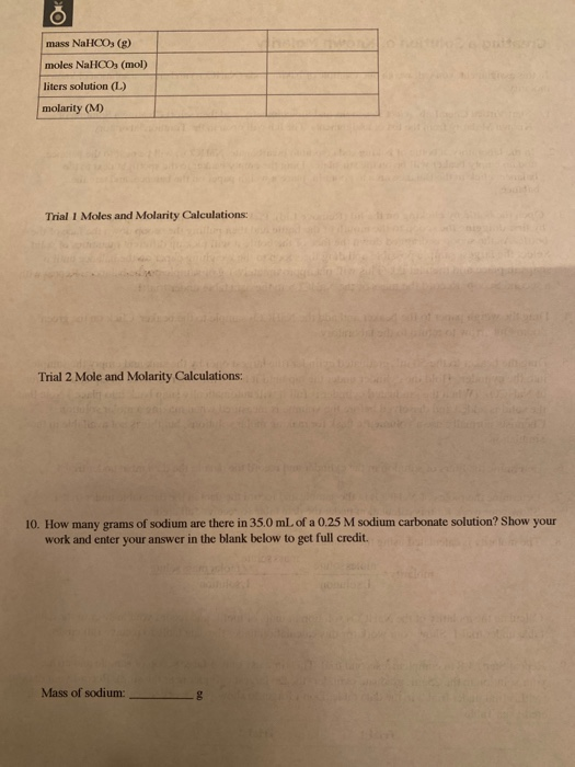 Solved Creating a Solution of Known Molarity In this | Chegg.com