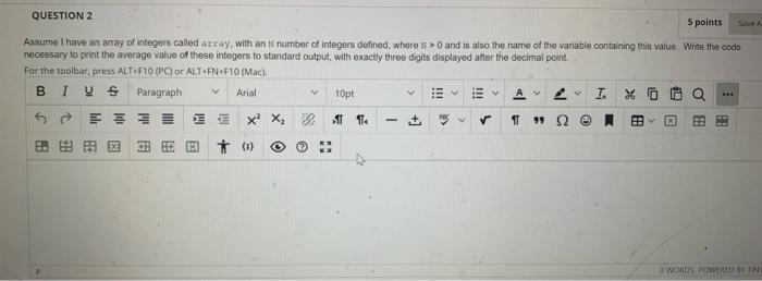 Solved Assume I have an array of integers called array, with | Chegg.com