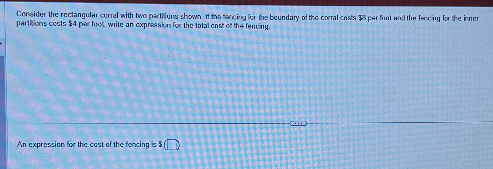 Solved Consider the rectangular corral with two partitions | Chegg.com