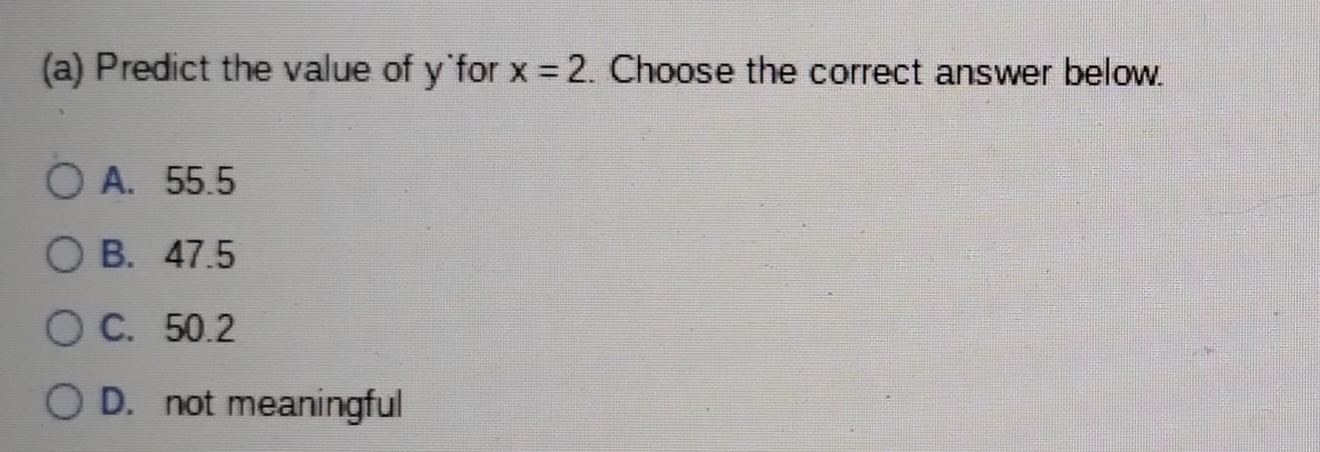 Solved Find the equation of the regression line for the | Chegg.com