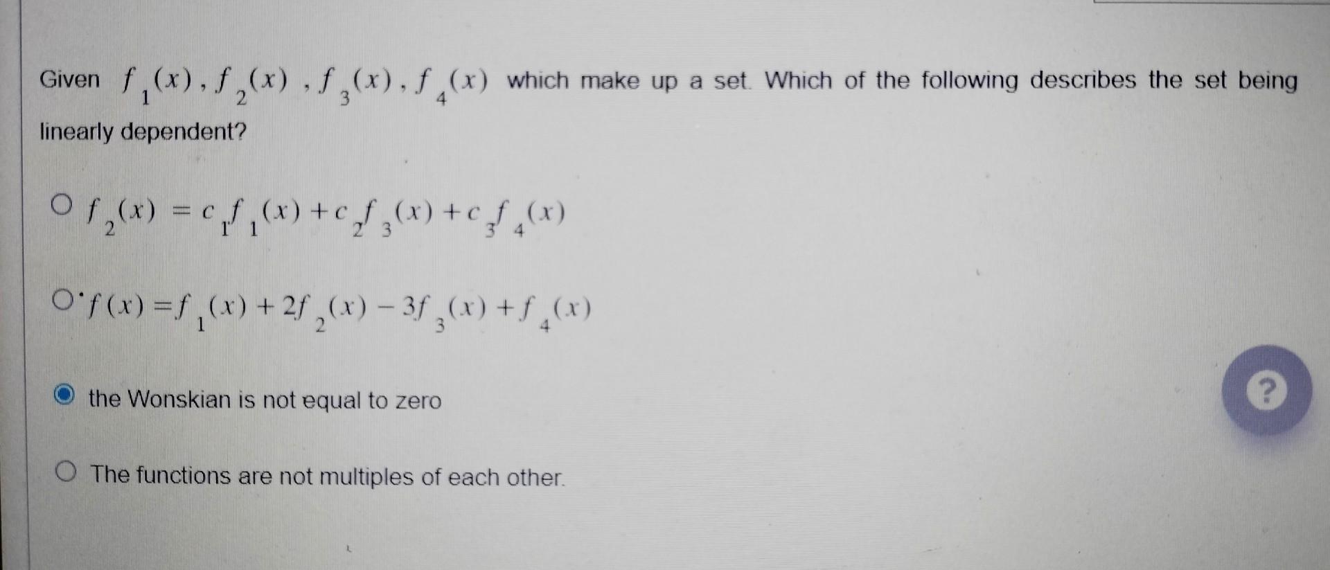 Solved The functions y1=x3 and y2=x4 are solutions of | Chegg.com