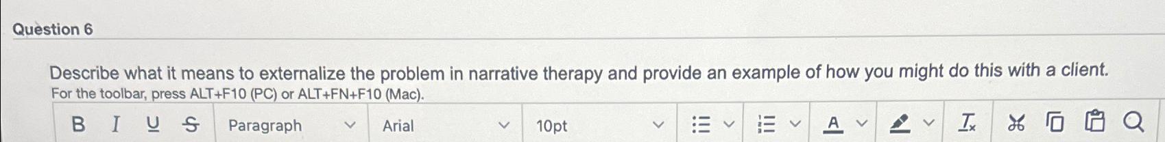 Solved Describe what it means to externalize the problem in | Chegg.com