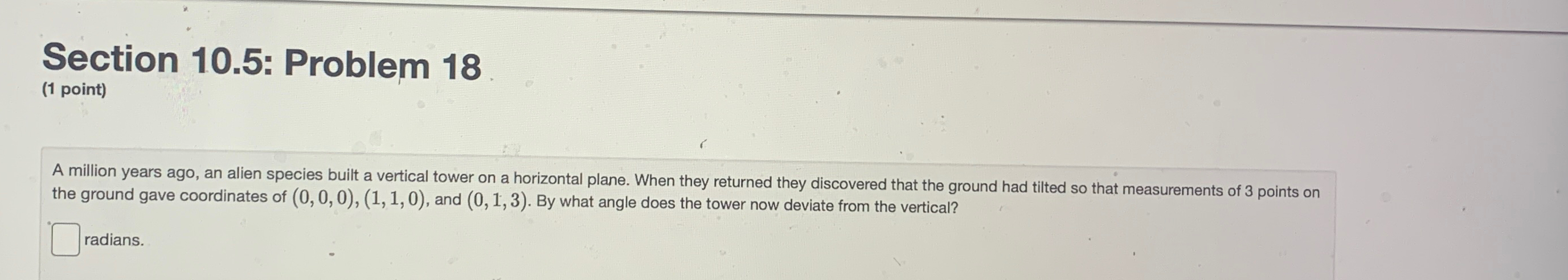 Solved Section 10.5: Problem 18(1 ﻿point)A million years | Chegg.com