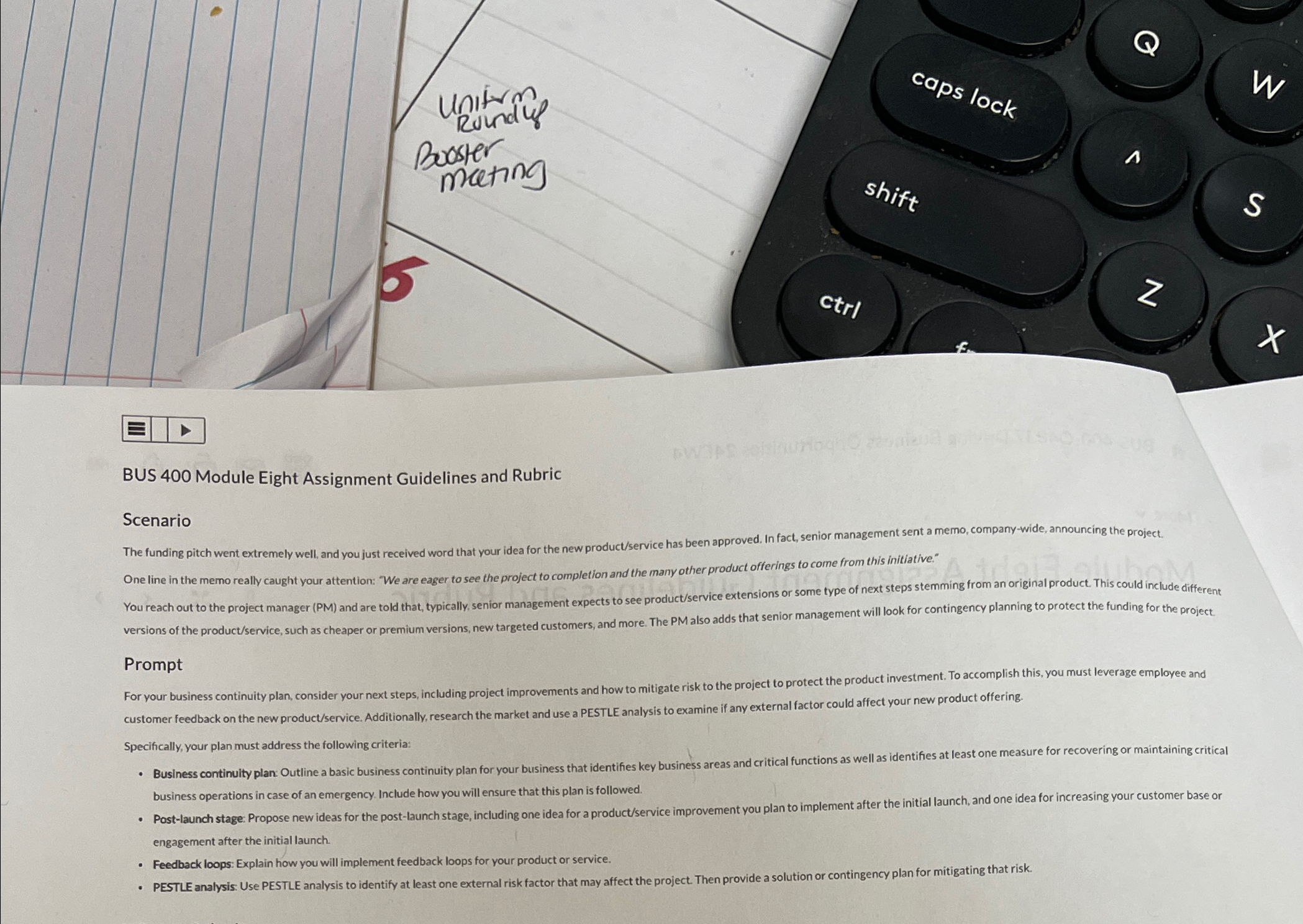 Solved BUS 400 ﻿Module Eight Assignment Guidelines and | Chegg.com