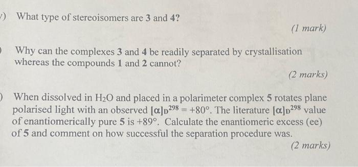 Solved In the CHEM111 lab you synthesised the octahedral | Chegg.com