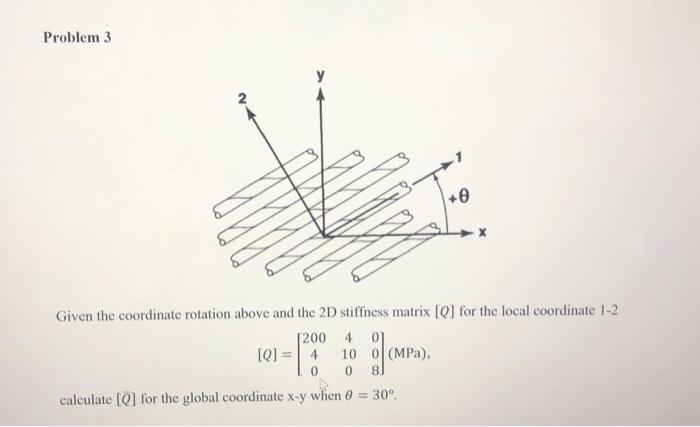 Solved Problem 3 Given the coordinate rotation above and the | Chegg.com