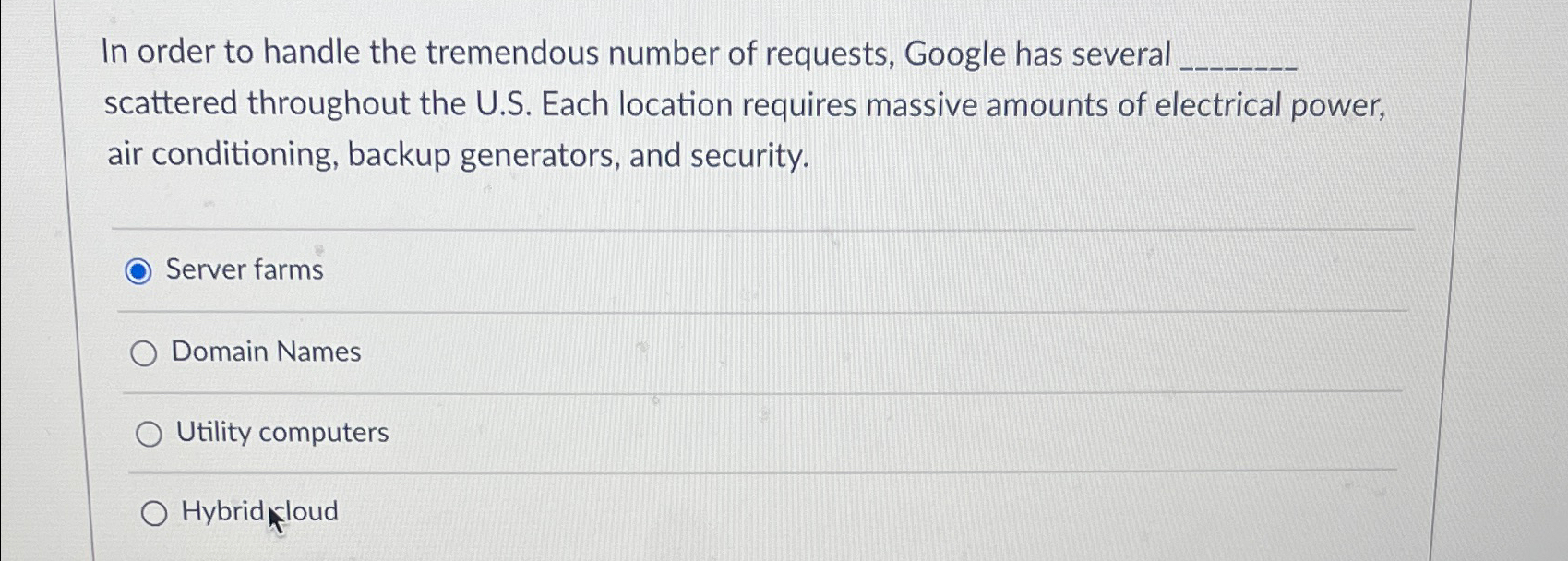 Solved In order to handle the tremendous number of requests, | Chegg.com
