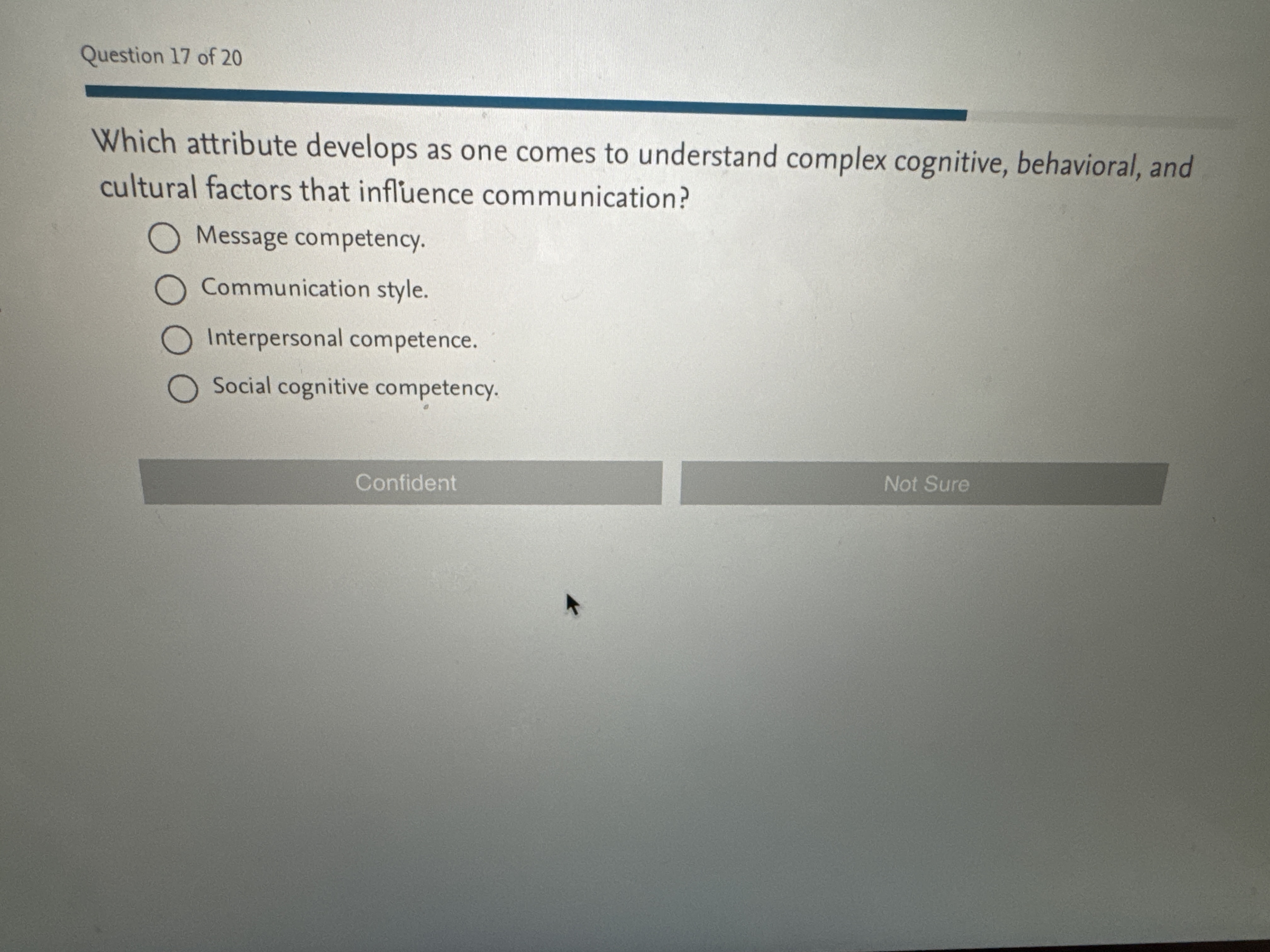 Solved Which attribute develops as one comes to understand | Chegg.com
