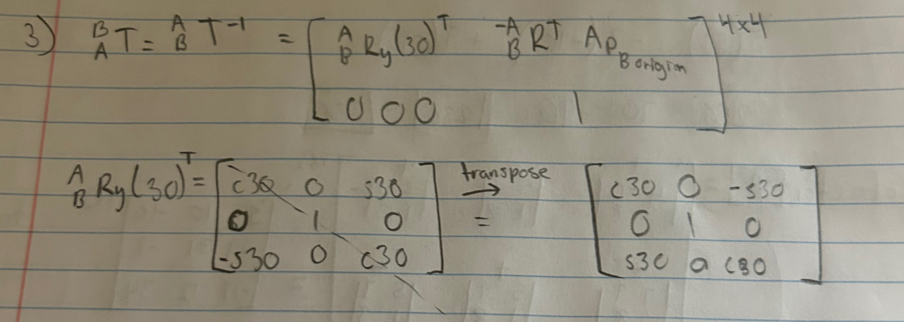 Solved Frame {B} ﻿is rotated relative to frame {A} ﻿about Y | Chegg.com