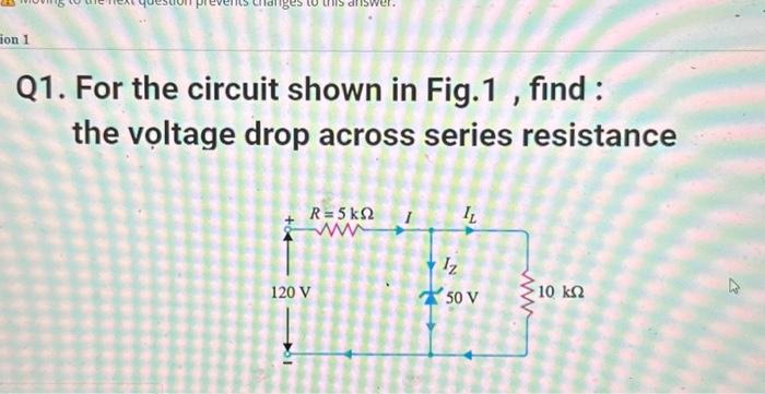 Solved Q1. For the circuit shown in Fig.1, find: the voltage | Chegg.com