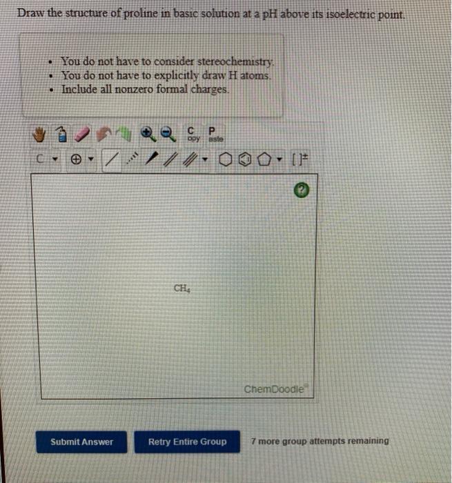 Solved Draw the structure of proline in basic solution at a | Chegg.com