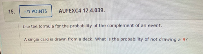 Solved -/1 POINTS AUFEXC4 12.4.039. Use the formula for the | Chegg.com