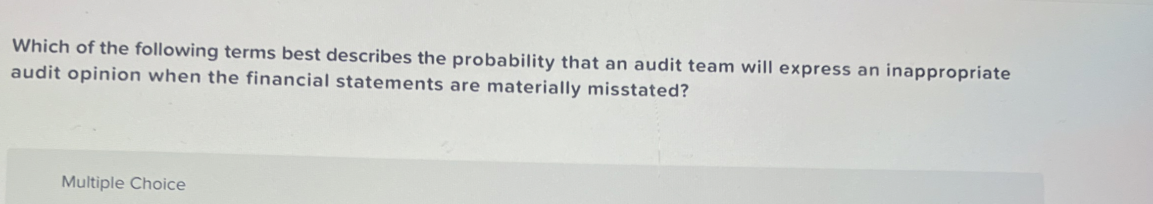 Solved Which of the following terms best describes the | Chegg.com