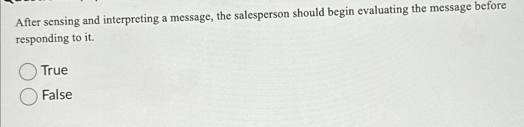 Solved After sensing and interpreting a message, the | Chegg.com