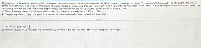 Solved The time interval between a person's intal infection | Chegg.com
