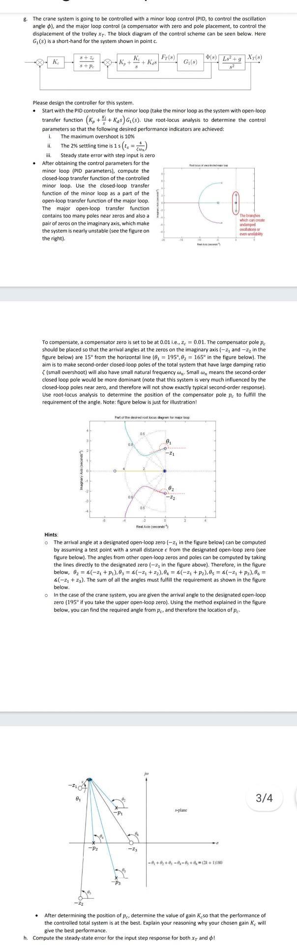 8. The crane system is going to be controlled with a | Chegg.com
