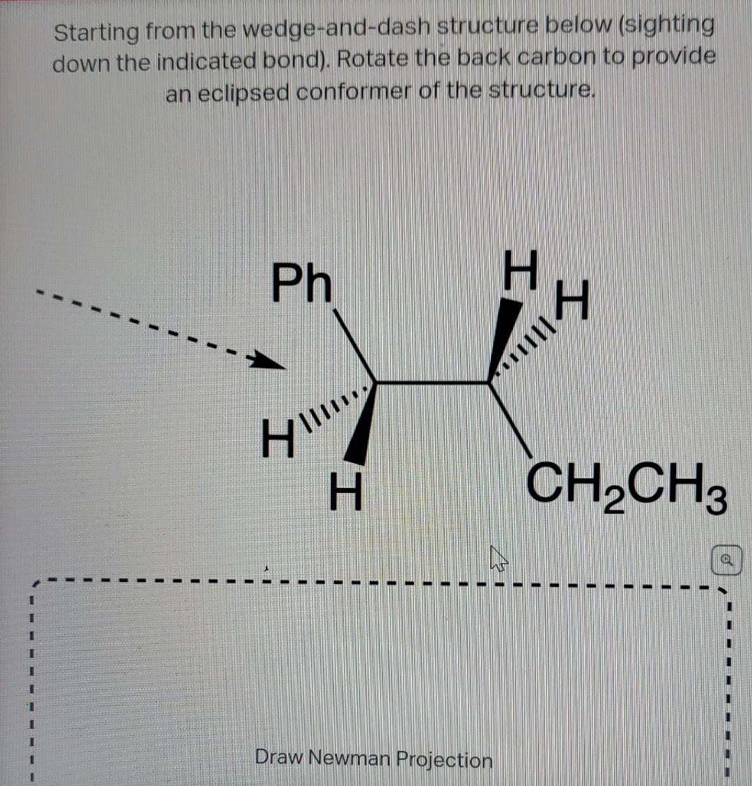 Solved Starting from the wedge-and-dash structure below | Chegg.com