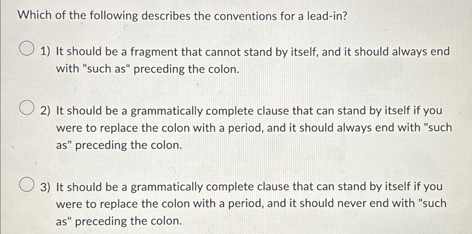 Solved Which of the following describes the conventions for | Chegg.com