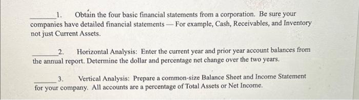 Solved 1. Obtain the four basic financial statements from a | Chegg.com