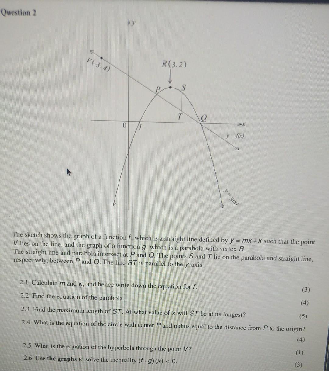 Solved Question 2 V 3 4 P R 3 2 T 0 11 The Sketch Shows