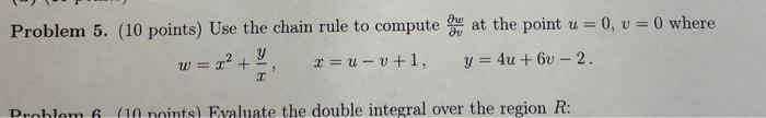 Solved Problem 5. (10 points) Use the chain rule to compute | Chegg.com
