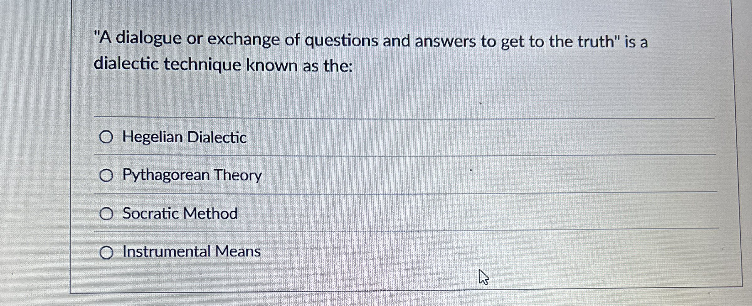 Solved "A dialogue or exchange of questions and answers to | Chegg.com
