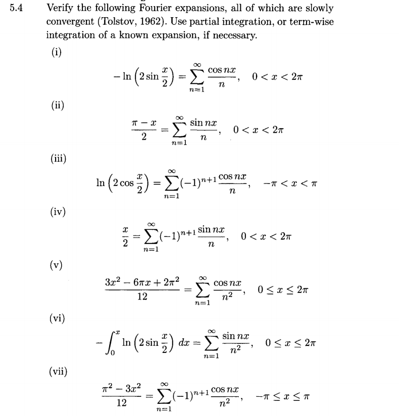 Solved Please show the steps to solve (ii) ﻿and (vii). | Chegg.com