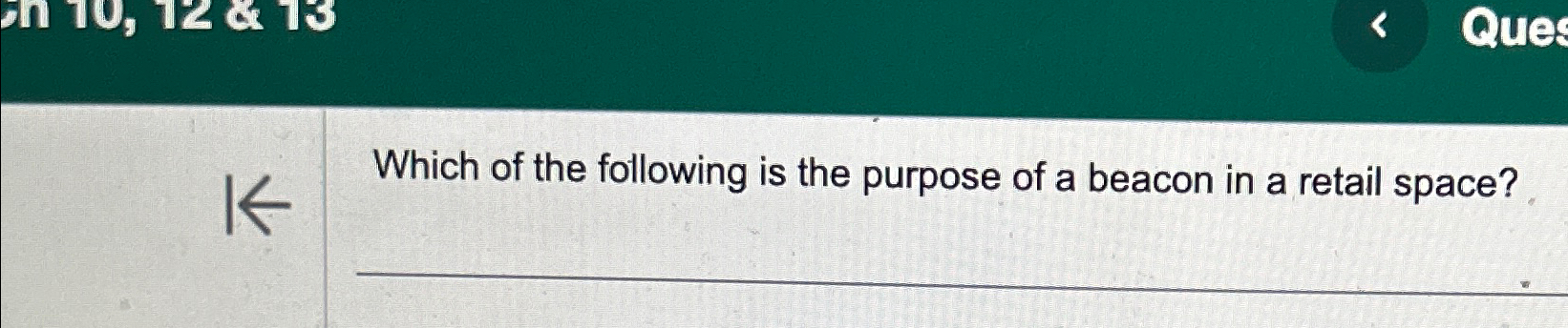 Solved Which of the following is the purpose of a beacon in | Chegg.com