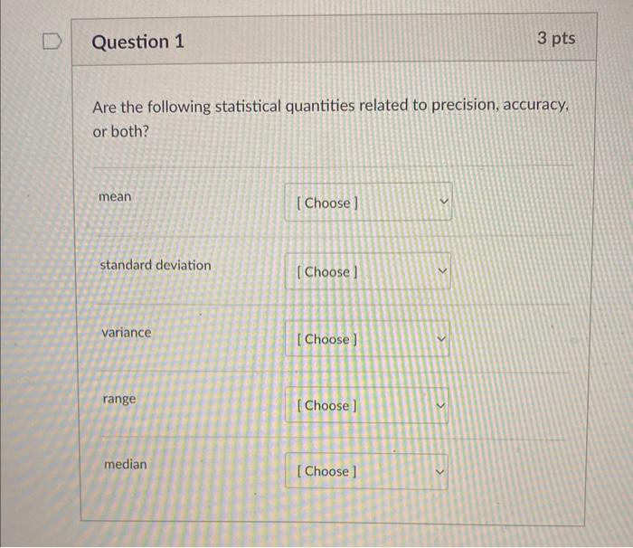 Solved Are the following statistical quantities related to | Chegg.com