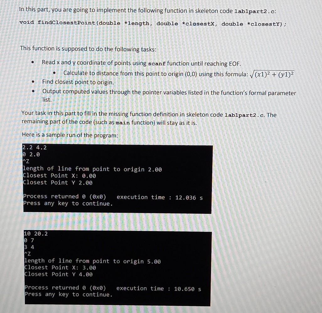 URGENT!!!! USE C LANGUAGE PLEASE If you solve it | Chegg.com