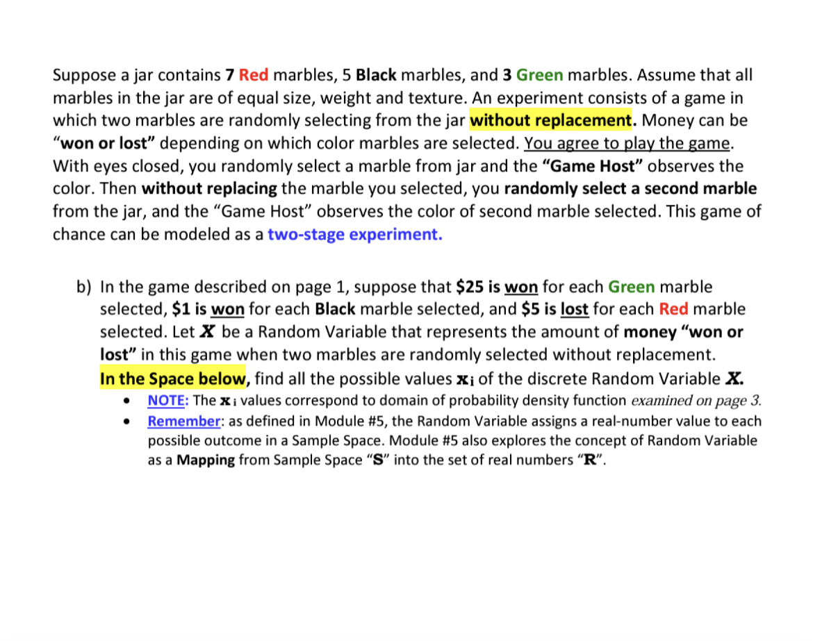 Solved Suppose a jar contains 7 ﻿Red marbles, 5 ﻿Black | Chegg.com