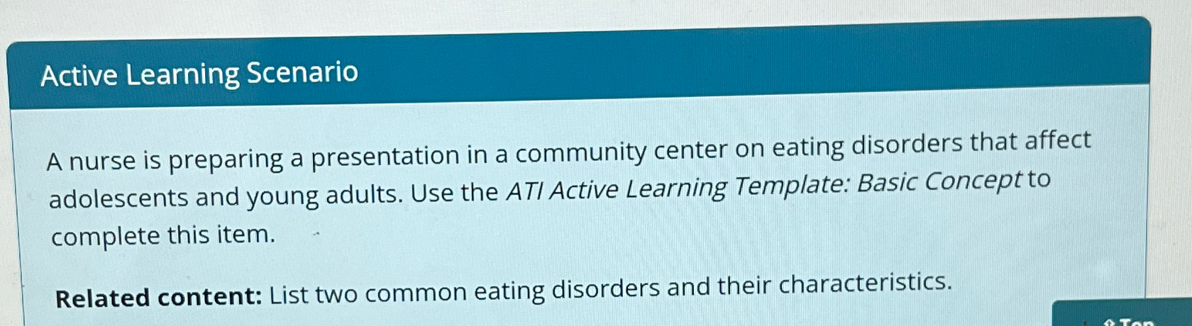 Active Learning ScenarioA nurse is preparing a | Chegg.com