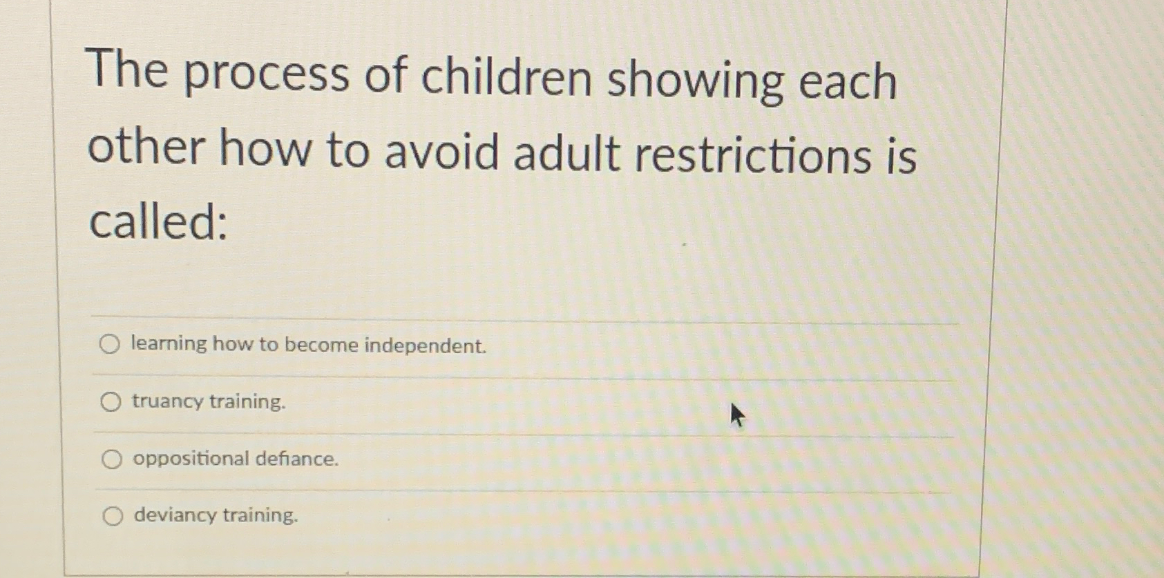 Solved The process of children showing each other how to | Chegg.com