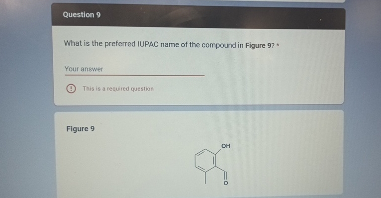 Solved Question 9What is the preferred IUPAC name of the | Chegg.com